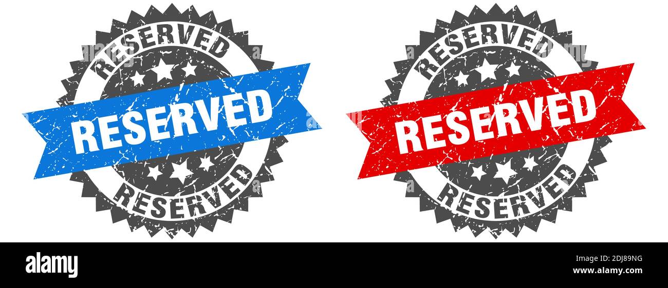 reserved grunge stamp set. reserved band sign Stock Vector Image & Art ...