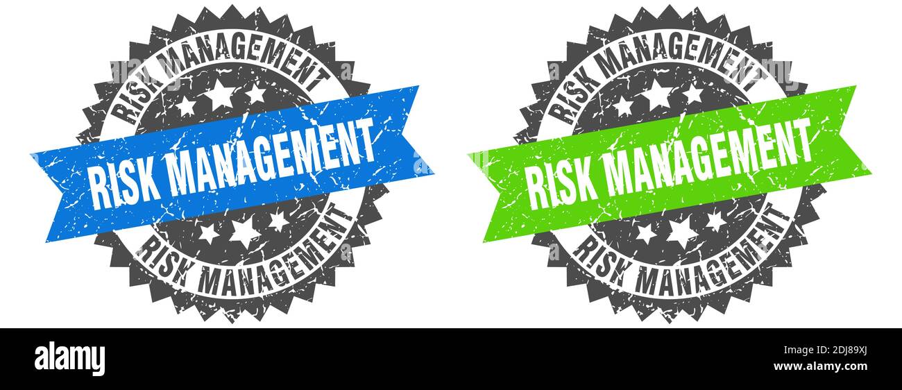 risk management grunge stamp set. risk management band sign Stock ...