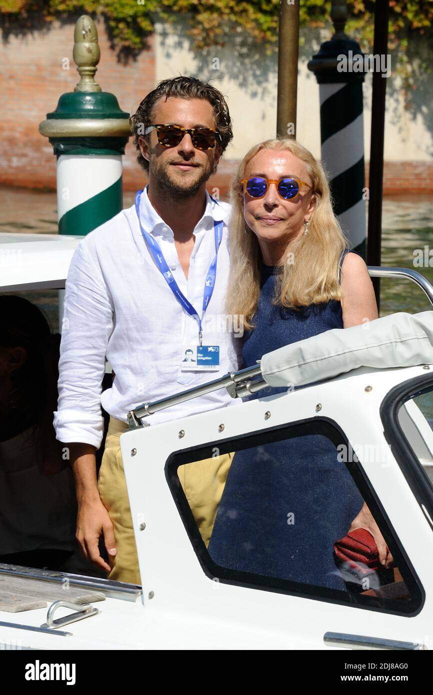 Franca Sozzani and her son Francesco Carrozzini arriving at the ...