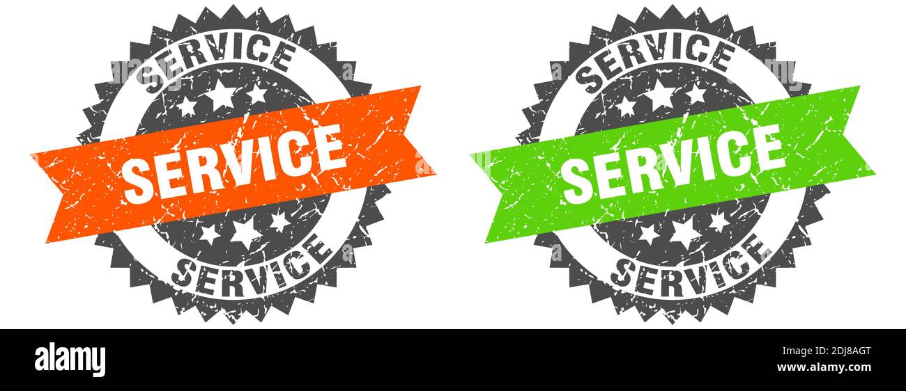 service grunge stamp set. service band sign Stock Vector Image & Art ...