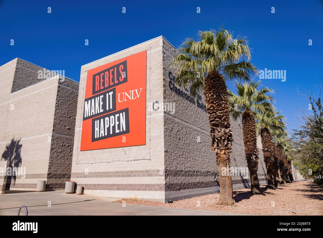 Las Vegas, NOV 10, 2020 - Sunny exterior view of the Carol C. Harter ...