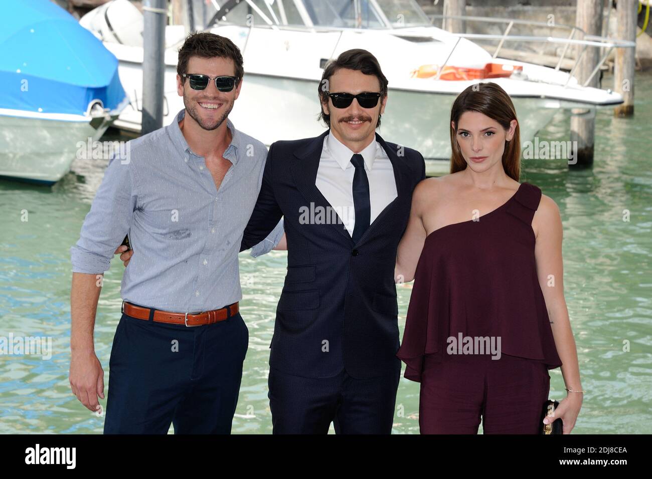 Austin Stowell, James Franco and Ashley Greene arriving at the Casino ...