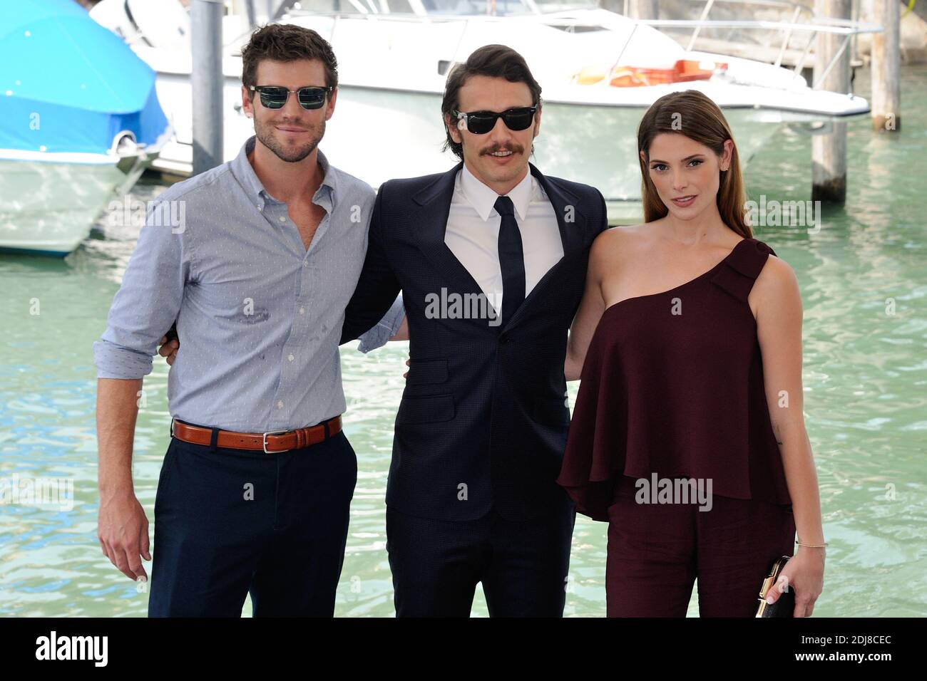 Austin Stowell, James Franco and Ashley Greene arriving at the Casino ...