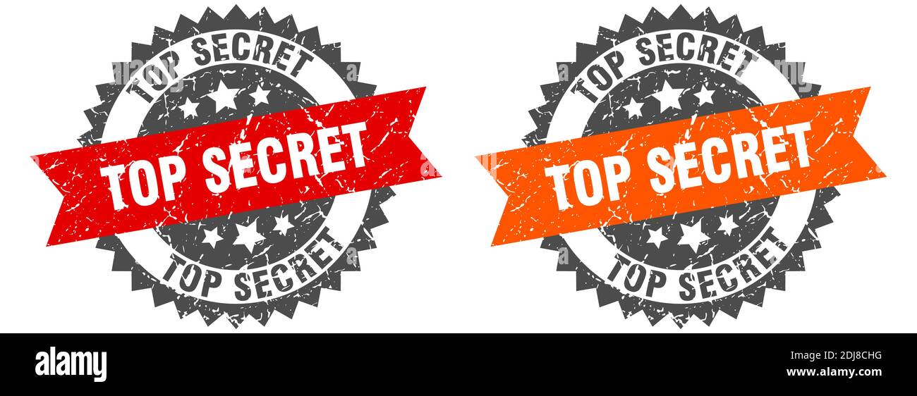 top secret grunge stamp set. top secret band sign Stock Vector Image ...