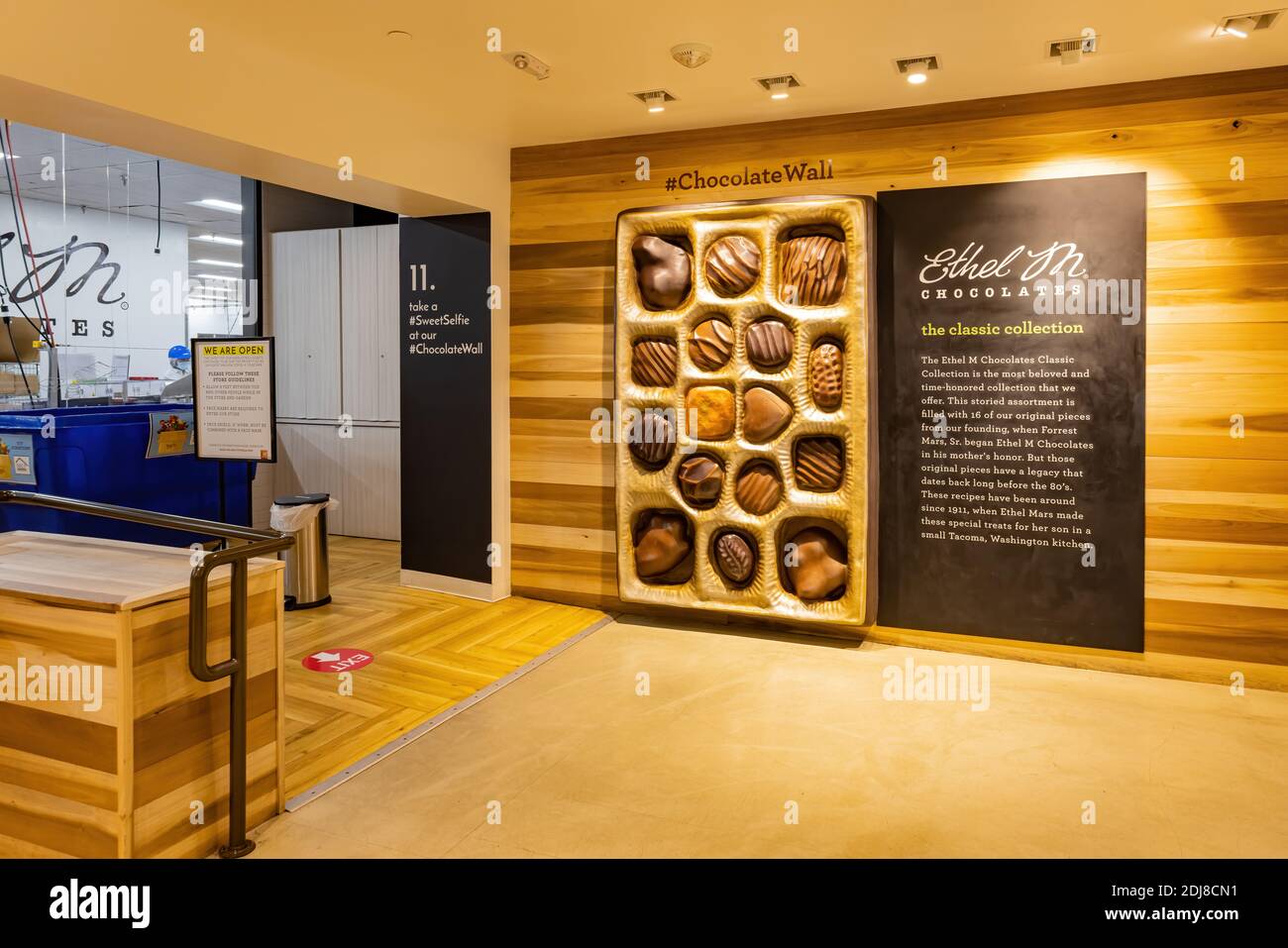 Las Vegas, NOV 14, 2020 - Interior view of the Ethel M Chocolate ...