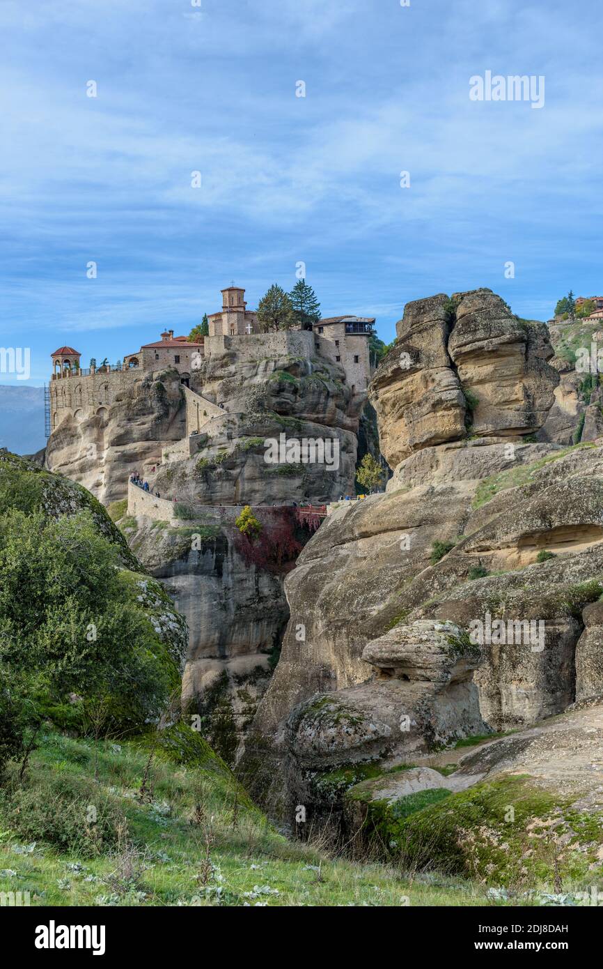 Varlaam monastery, an unesco world heritage site, located on a unique ...