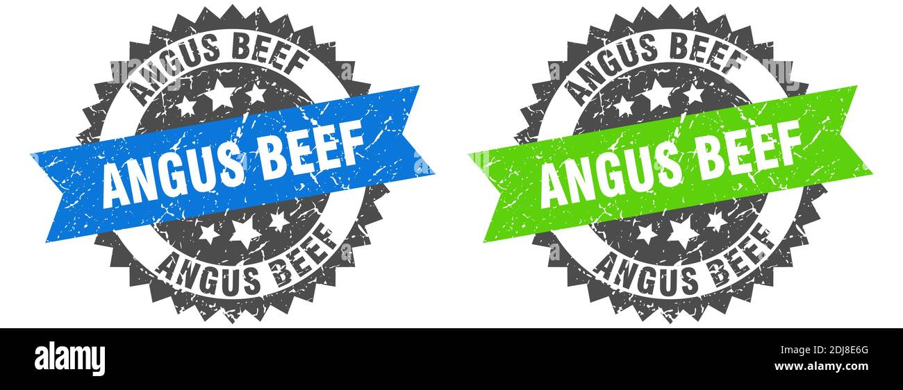 angus beef grunge stamp set. angus beef band sign Stock Vector Image ...