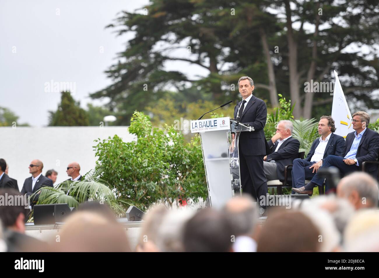 Luc Chatel, Nicolas Sarkozy, Eric Ciotti, Laurent Wauquiez during the ...