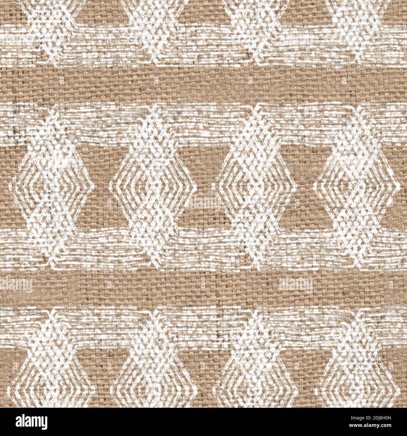 Seamless burlap with white paint pattern overlay Stock Photo - Alamy