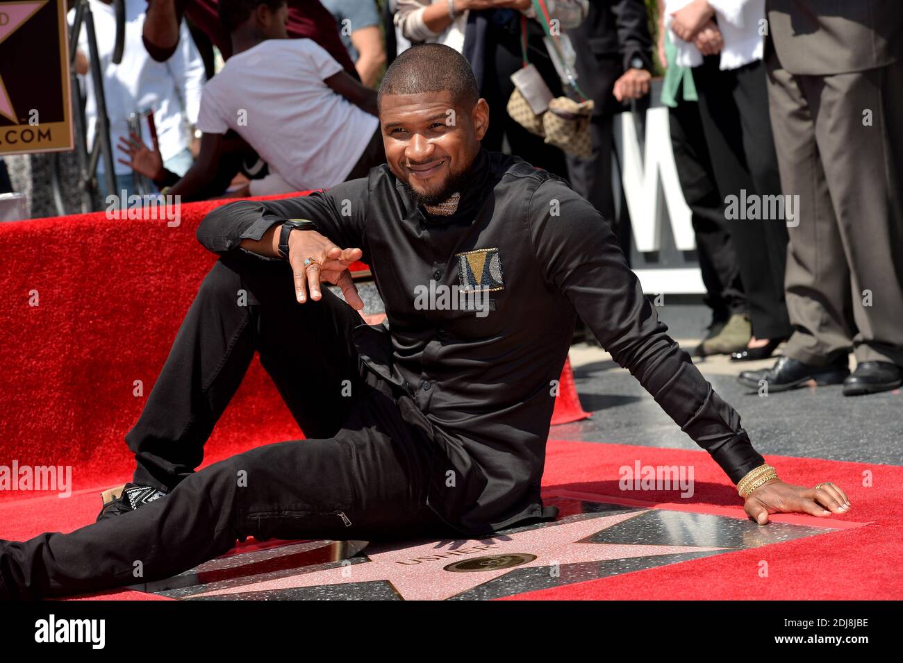 Singer Usher is honored with a star on the Hollywood Walk of Fame in ...