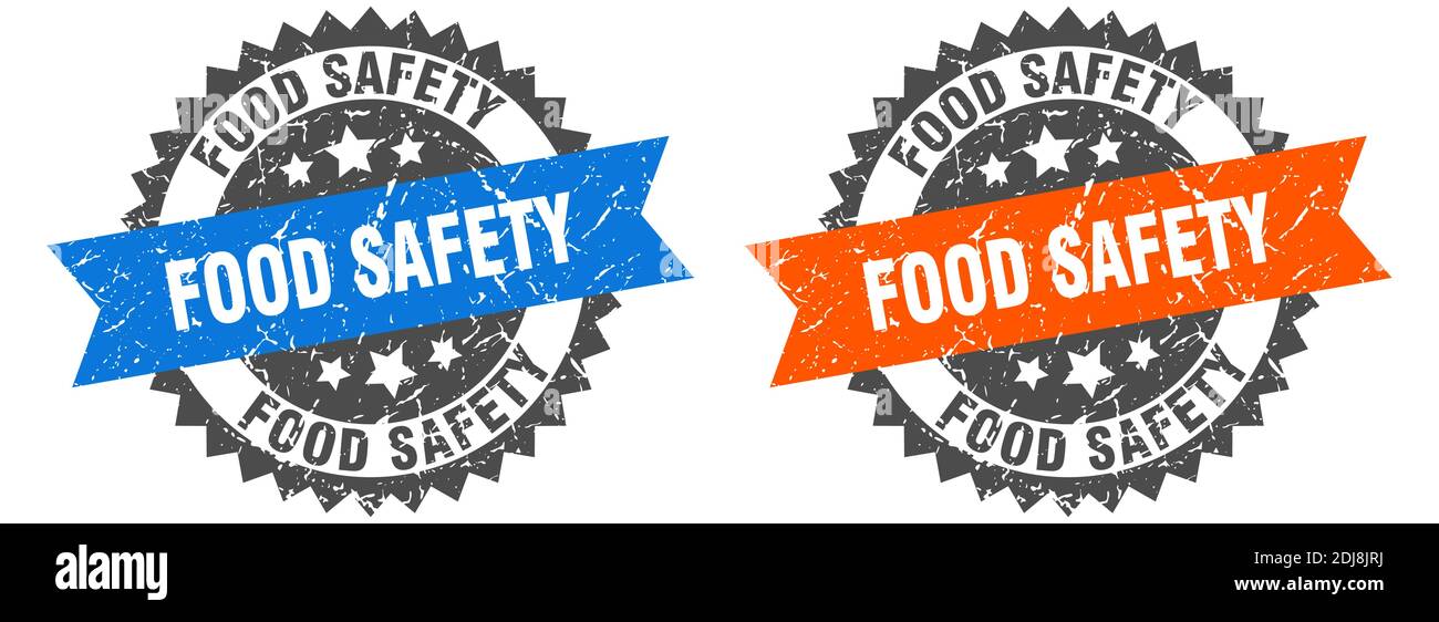 food safety grunge stamp set. food safety band sign Stock Vector Image ...
