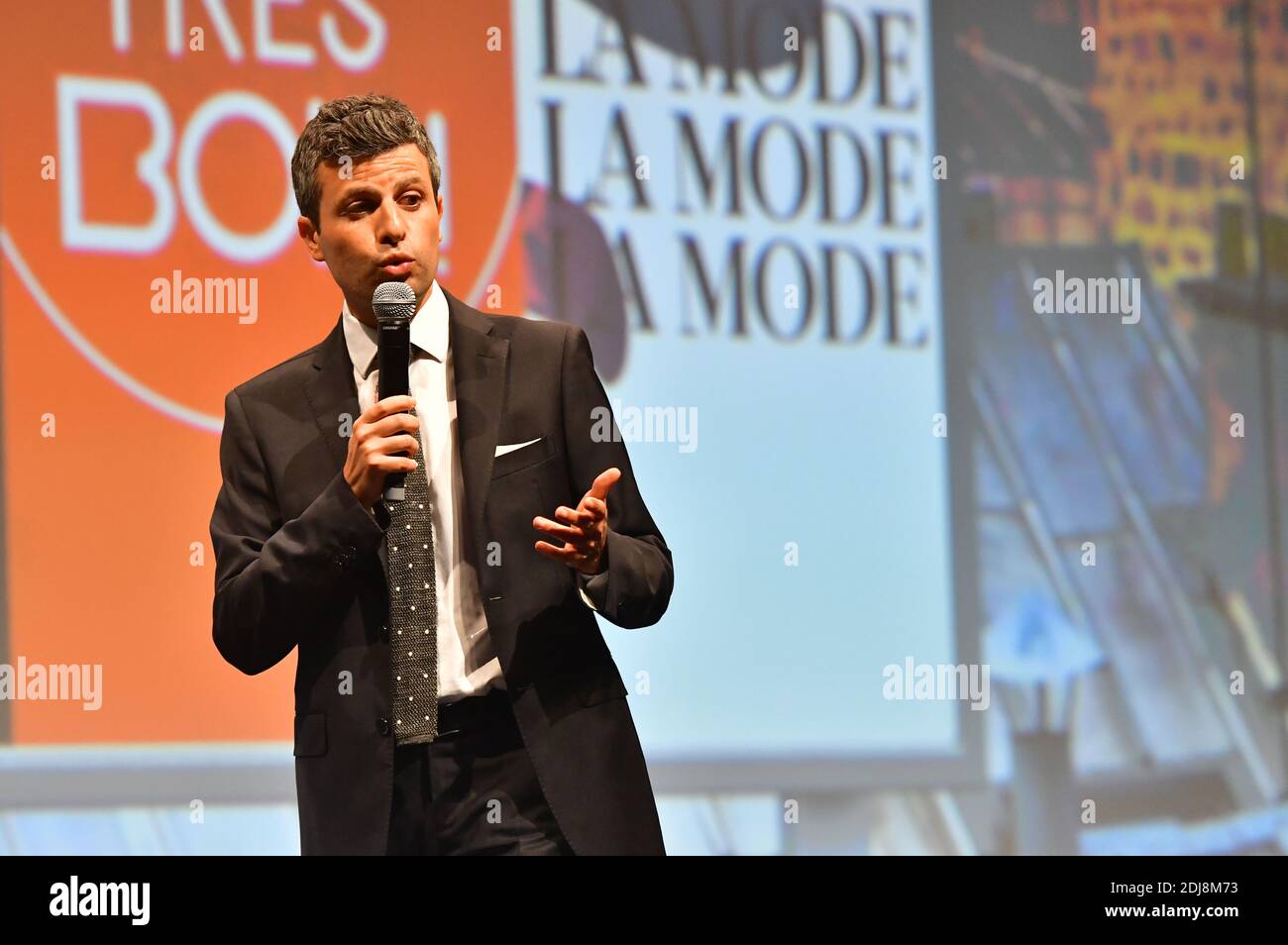 Jonathan Curiel at the press conference of the M6 group, held at "Le ...