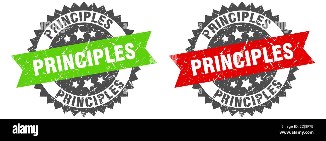 principles grunge stamp set. principles band sign Stock Vector Image ...
