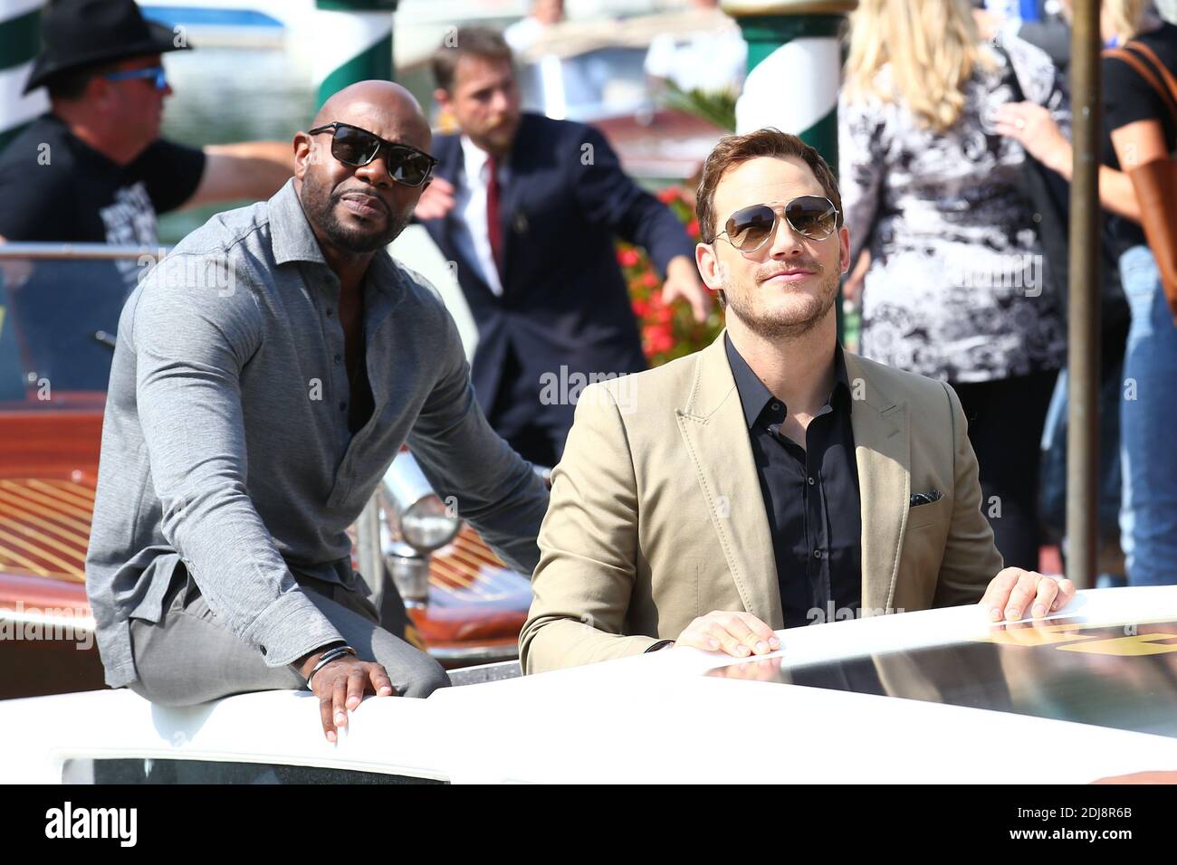 Antoine Fuqua and Chris Pratt arriving at the Excelsior Hotel on the ...