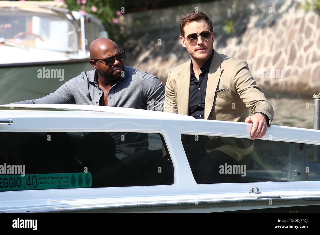 Antoine Fuqua and Chris Pratt arriving at the Excelsior Hotel on the ...