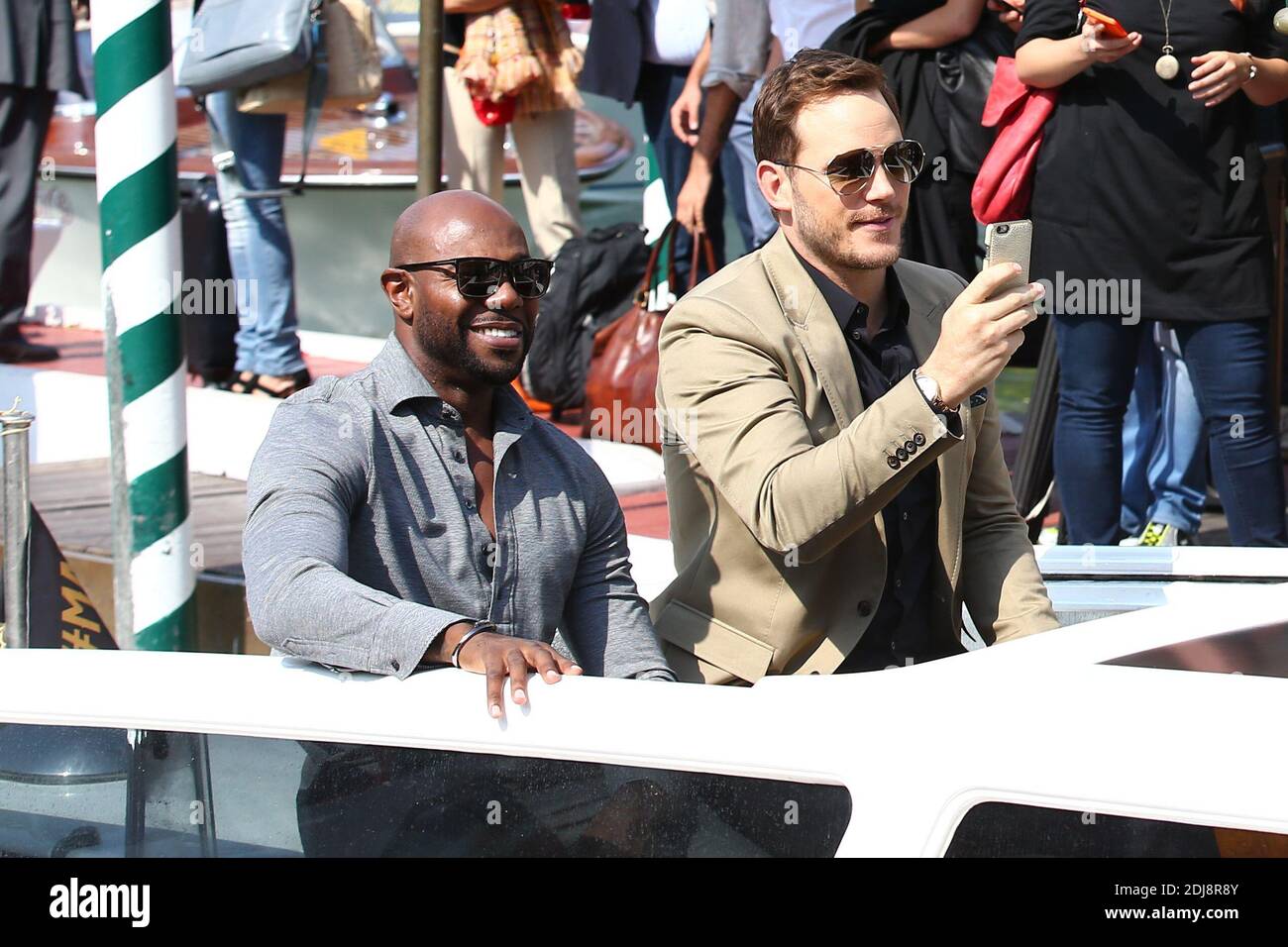 Antoine Fuqua and Chris Pratt arriving at the Excelsior Hotel on the ...