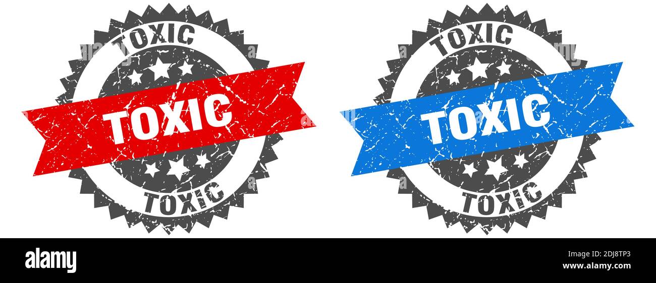 toxic grunge stamp set. toxic band sign Stock Vector Image & Art - Alamy