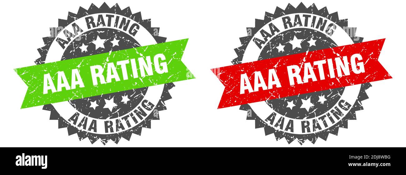 aaa rating grunge stamp set. aaa rating band sign Stock Vector Image ...