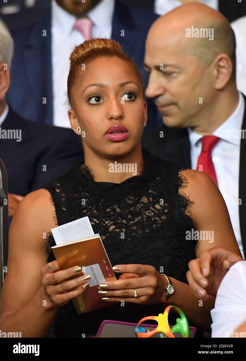 Boxing Olympic Champion Estelle Mossely watching from the stands the ...