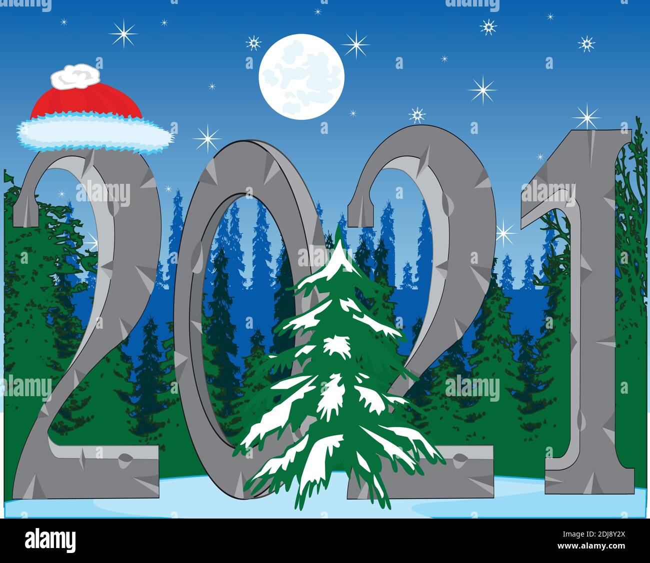 2021 numerals Stock Vector Images - Alamy