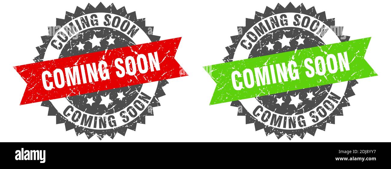 coming soon grunge stamp set. coming soon band sign Stock Vector Image ...
