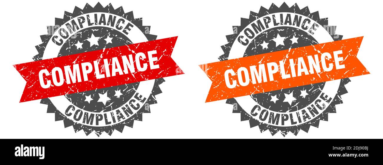 compliance grunge stamp set. compliance band sign Stock Vector Image ...