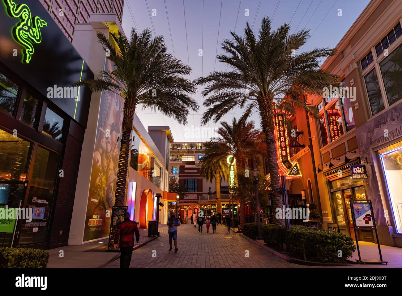 Las Vegas, NOV 19, 2020 - Cityscape view of the Linq Plaza Stock Photo ...