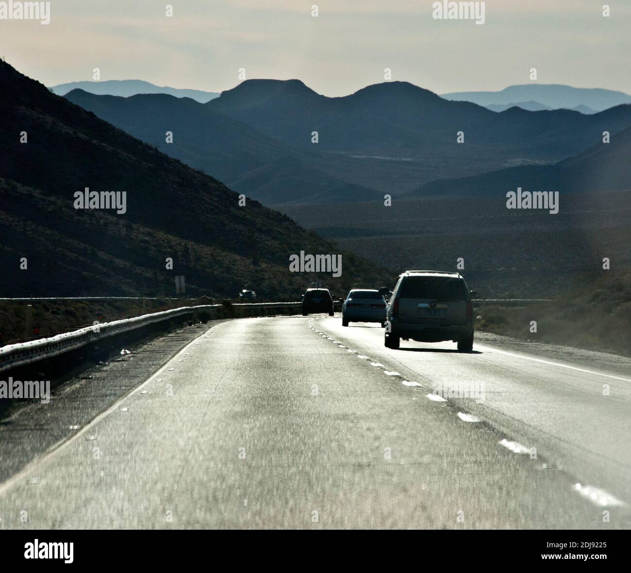 Freeways in the Mojave Desert Stock Photo - Alamy