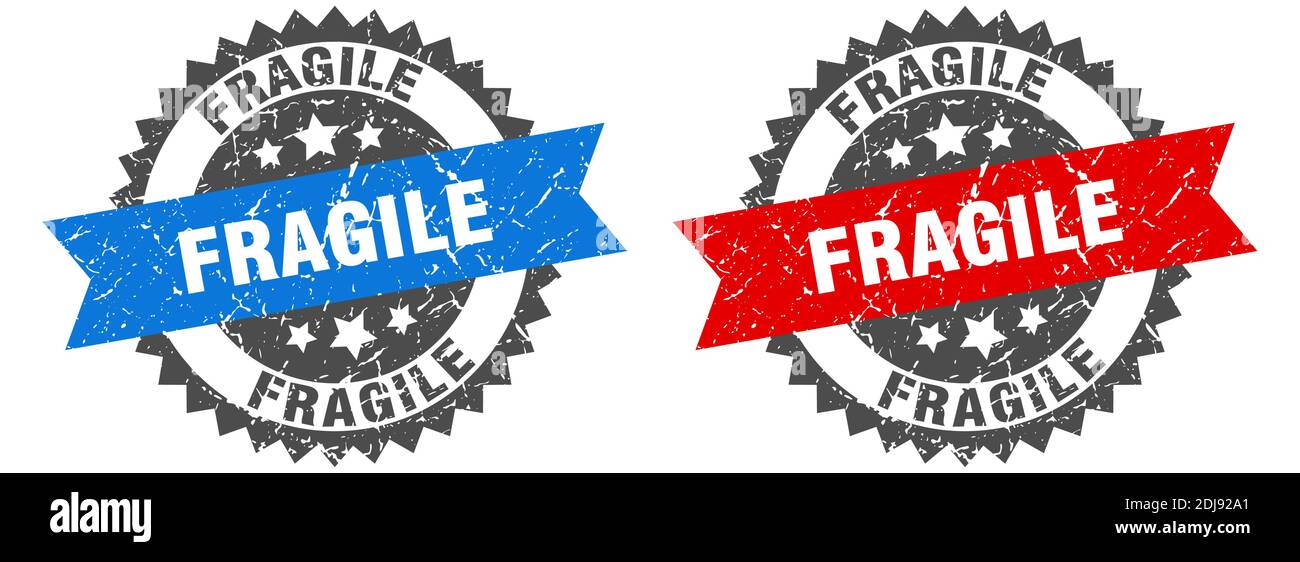 fragile grunge stamp set. fragile band sign Stock Vector Image & Art ...