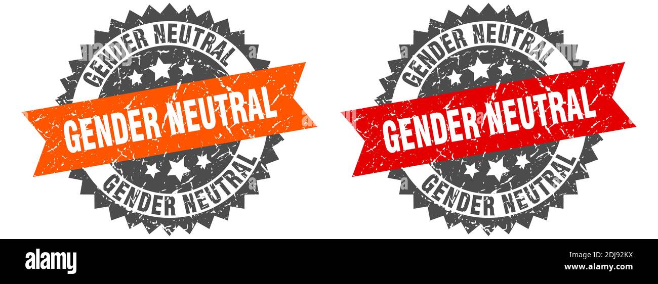 gender neutral grunge stamp set. gender neutral band sign Stock Vector ...