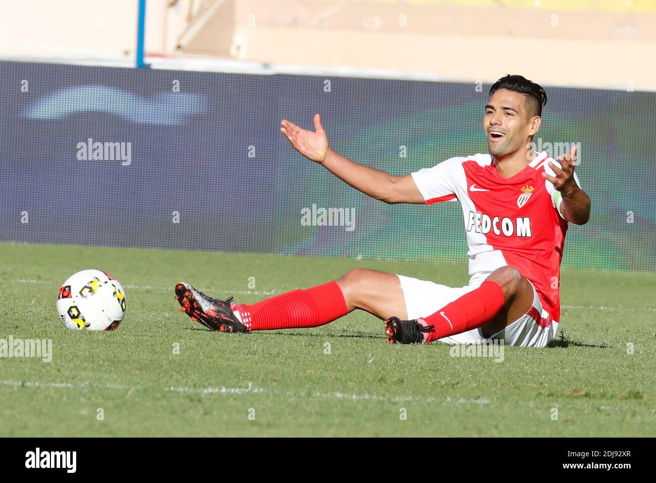Monaco's Radamel Falcao during the French First League soccer match ...