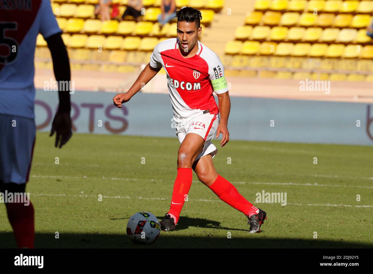 Monaco's Radamel Falcao during the French First League soccer match ...