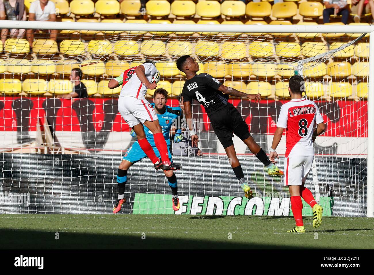 Monaco's Radamel Falcao scoring the 1-0 goal during the French First ...