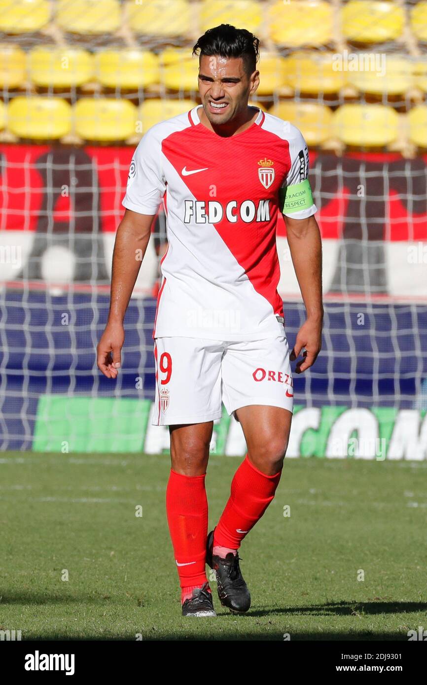 Monaco's Radamel Falcao during the French First League soccer match ...