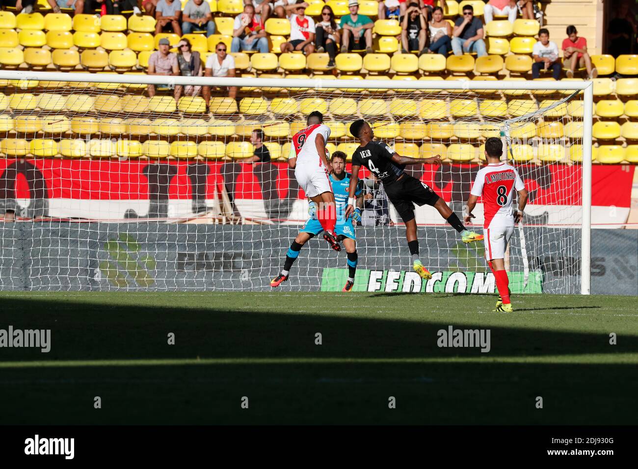 Monaco's Radamel Falcao scoring the 1-0 goal during the French First ...