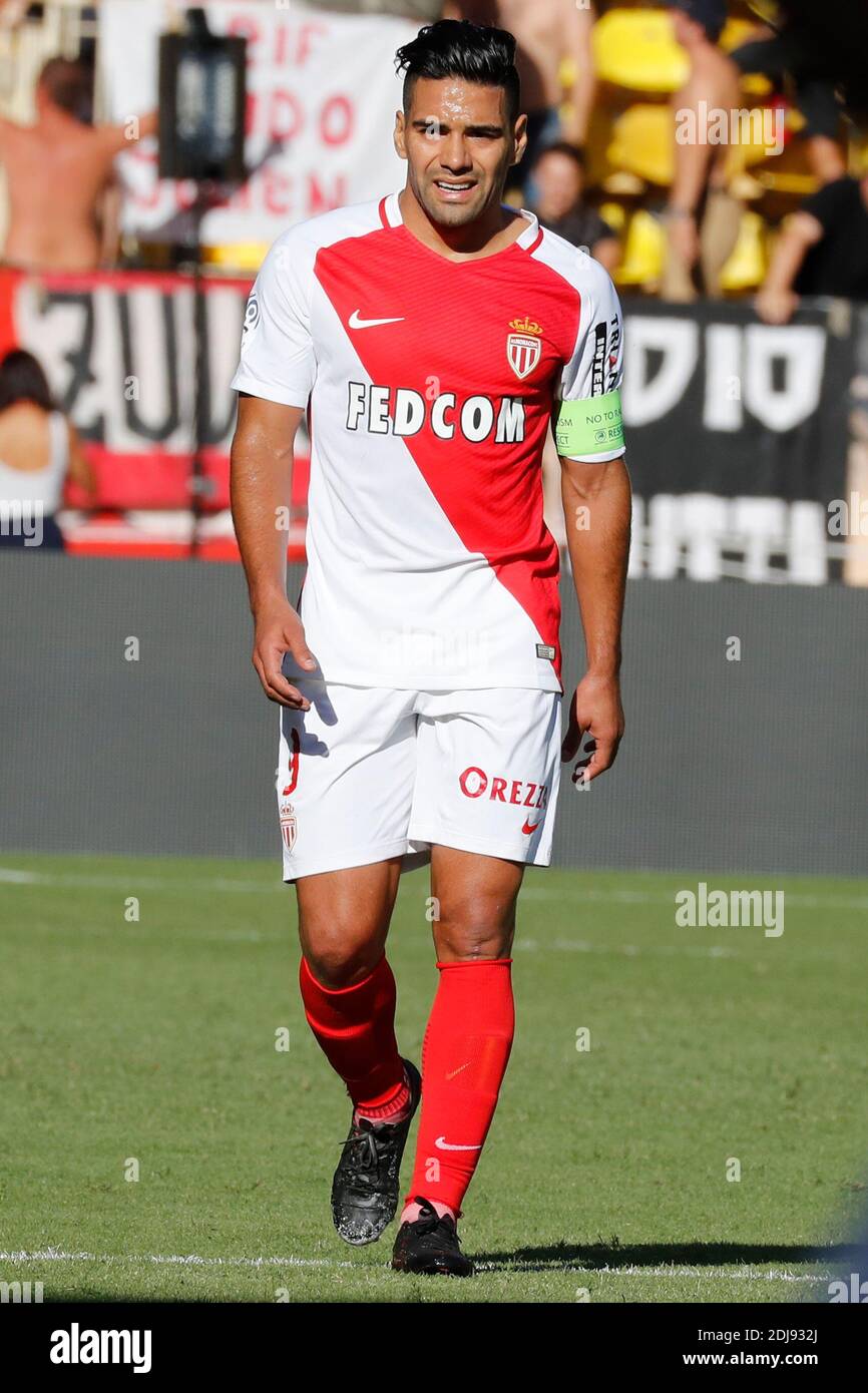 Monaco's Radamel Falcao during the French First League soccer match ...