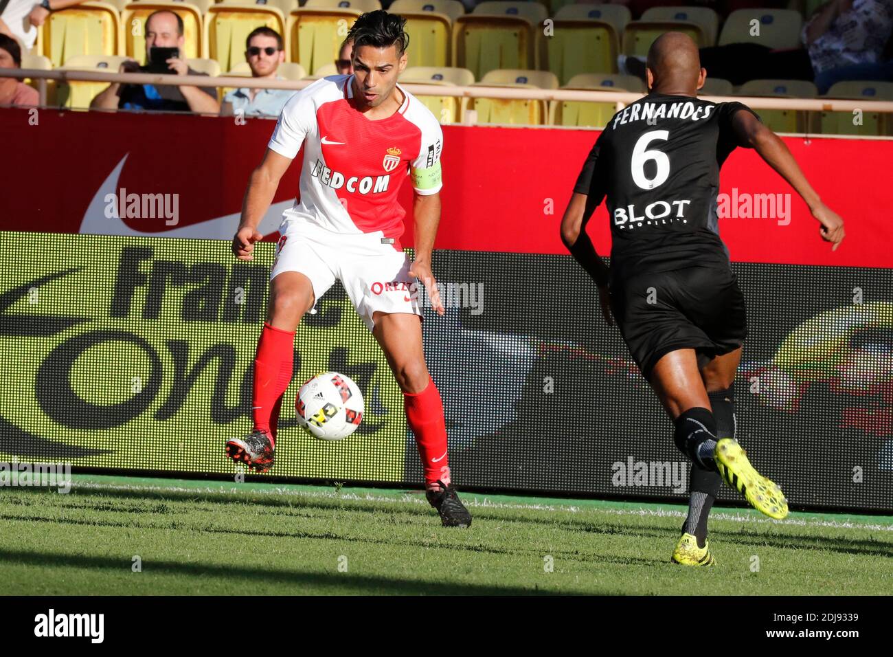 Monaco's Radamel Falcao during the French First League soccer match ...