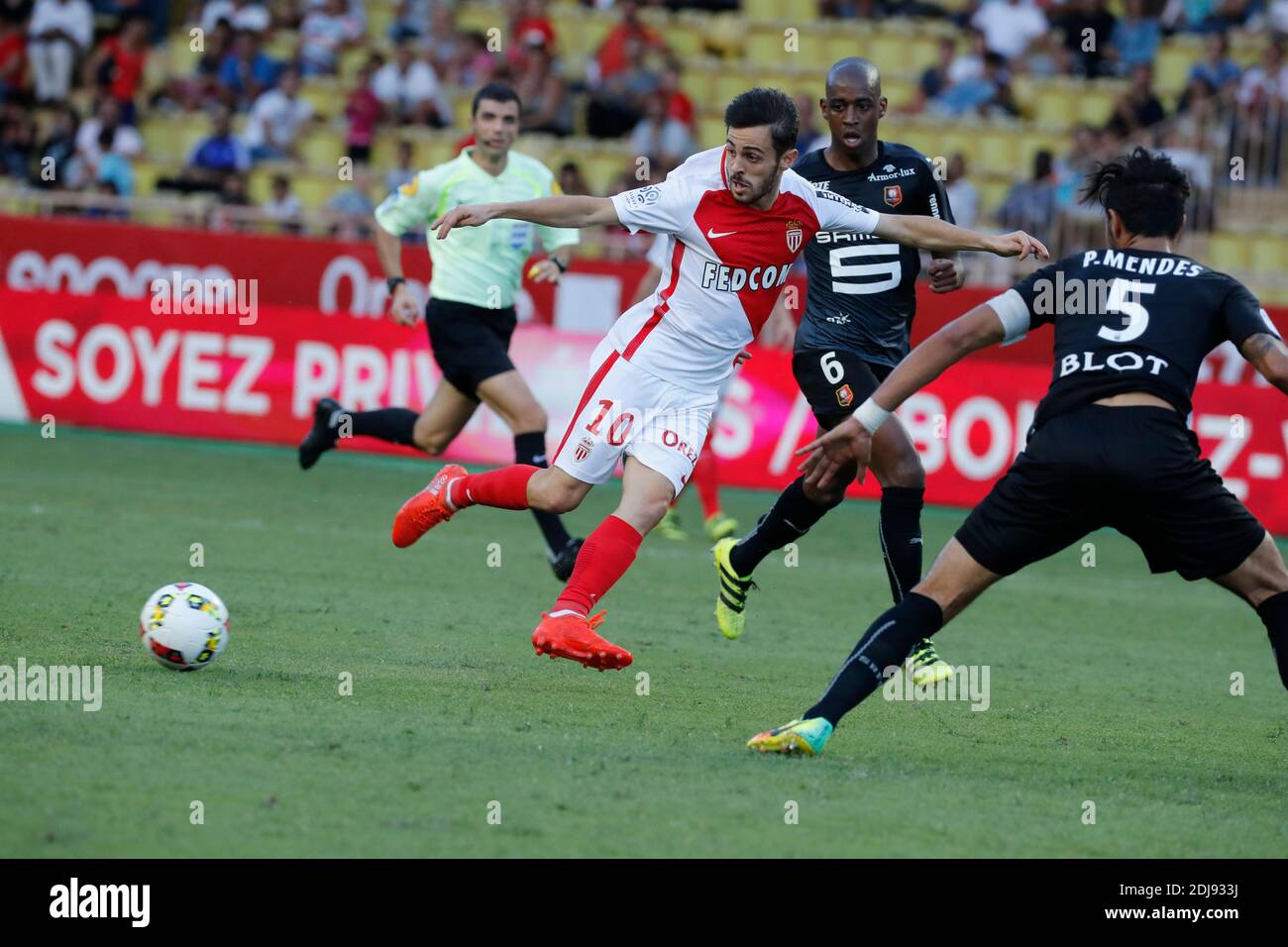 Monaco's Bernardo Silva during the French First League soccer match ...