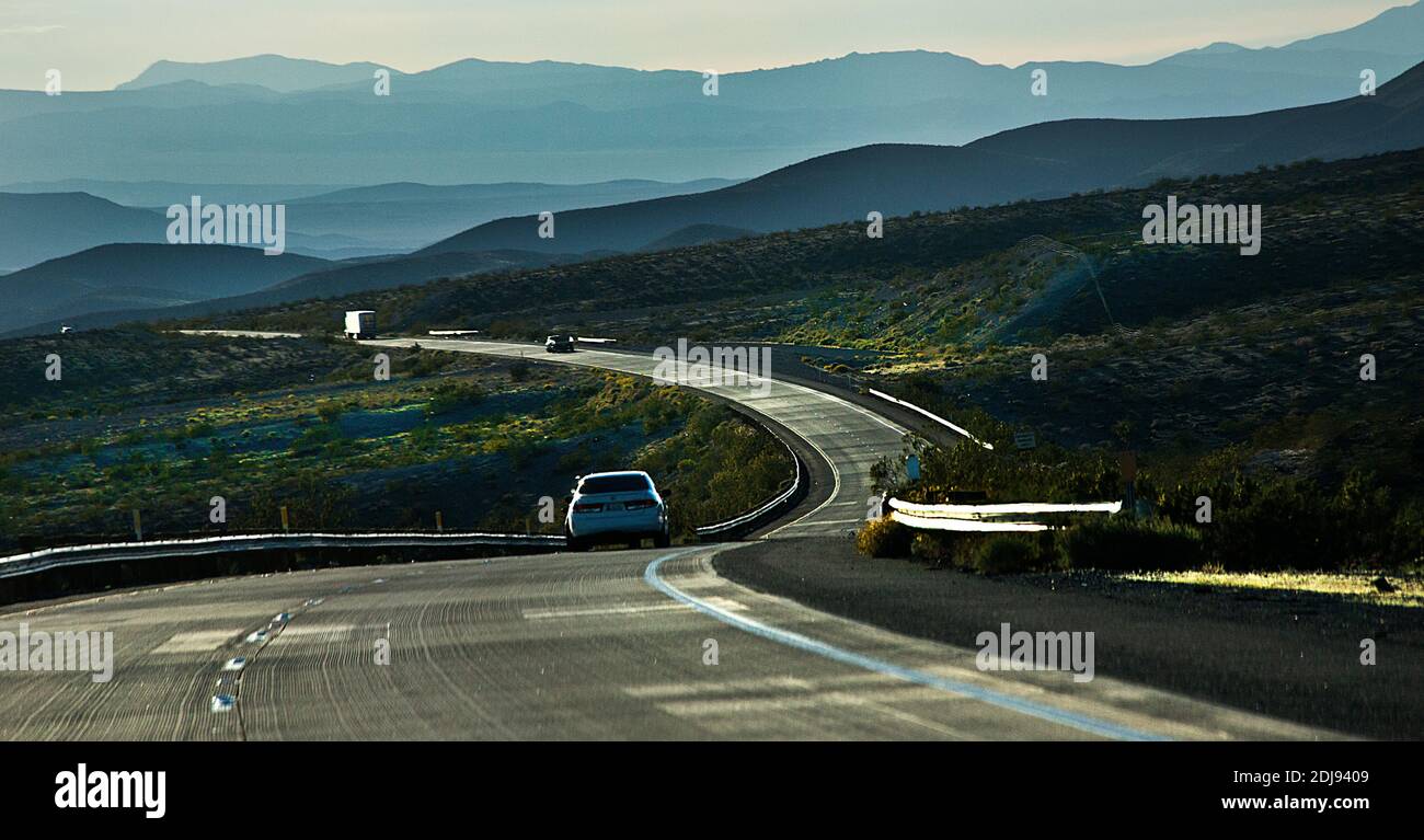 Freeways in the Mojave Desert Stock Photo - Alamy