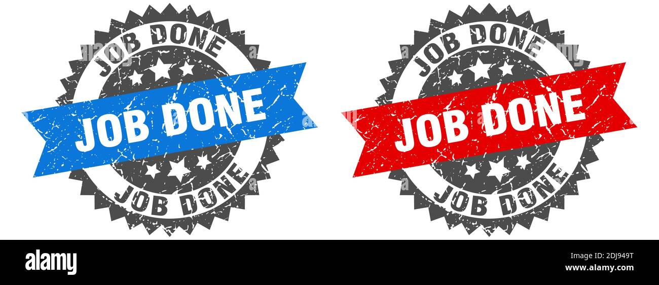 job done grunge stamp set. job done band sign Stock Vector Image & Art ...