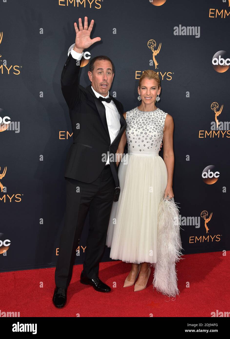 Jerry Seinfeld, Jessica Seinfeld attend the 68th Annual Primetime Emmy ...