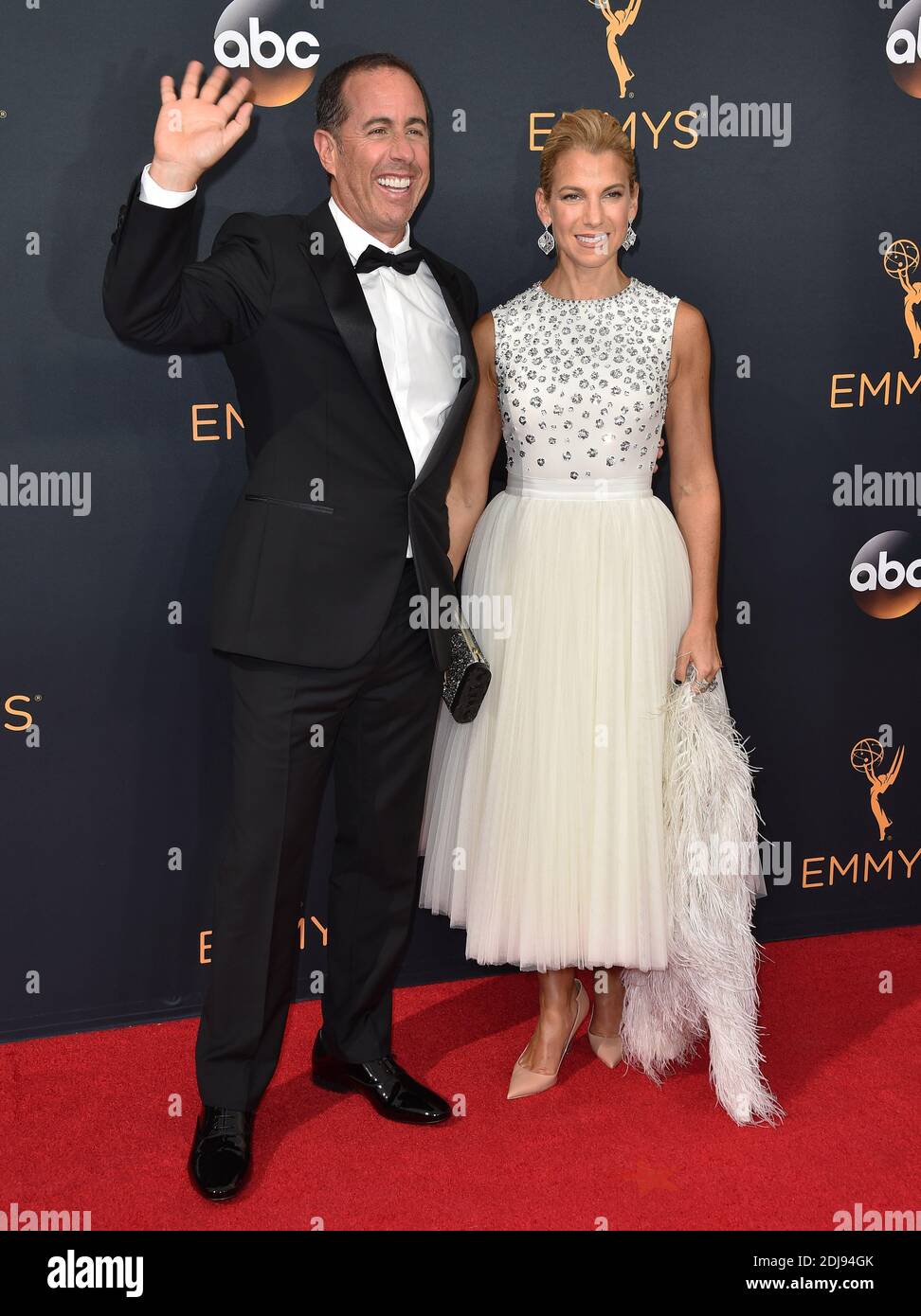 Jerry Seinfeld, Jessica Seinfeld attend the 68th Annual Primetime Emmy ...