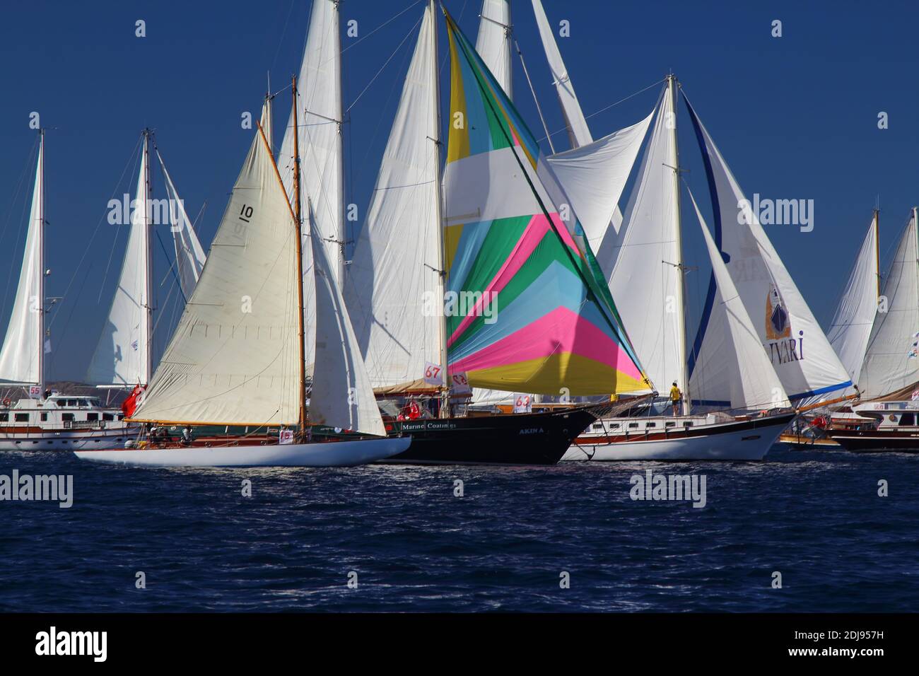 Bodrum, Turkey, 27 October 2018: Bodrum Sailing Cup, Gulet Wooden ...