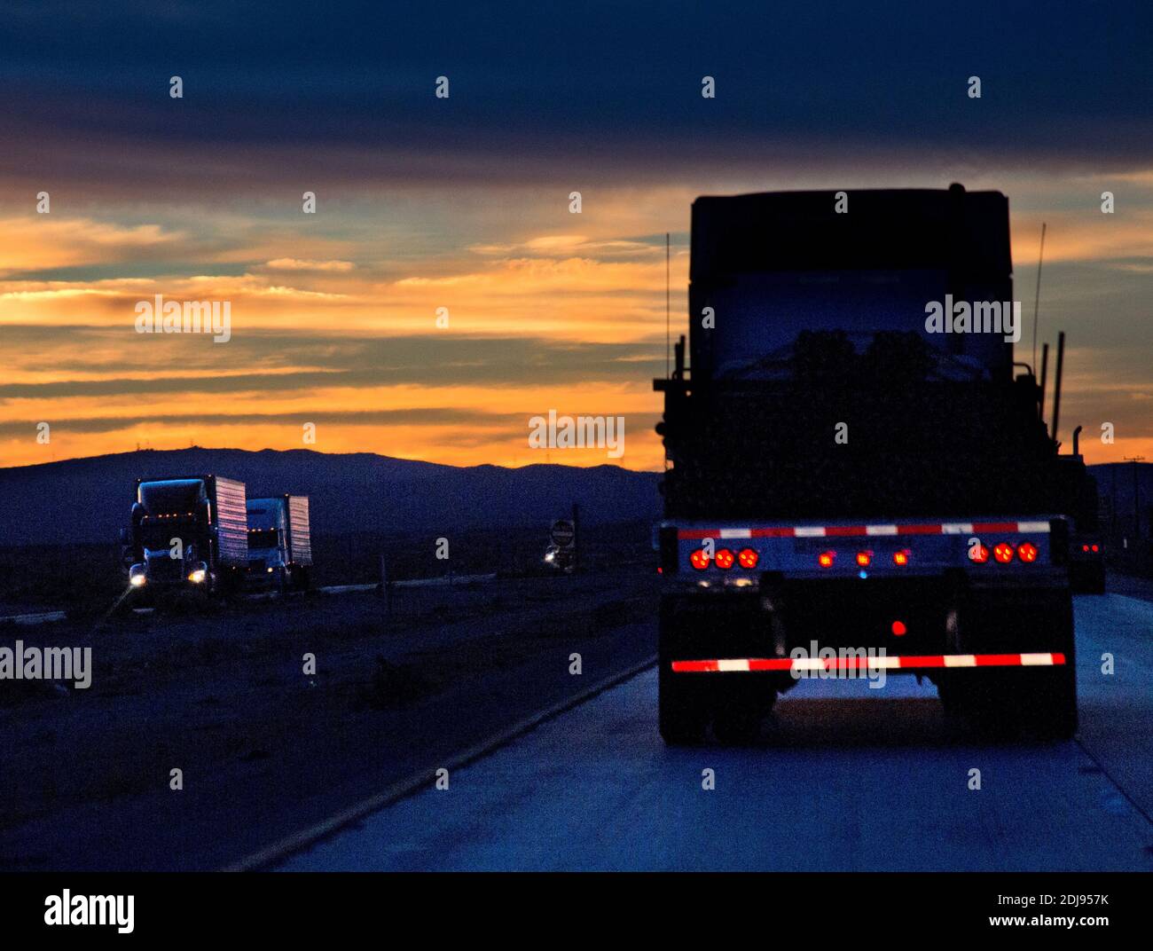 Freeways in the Mojave Desert Stock Photo - Alamy