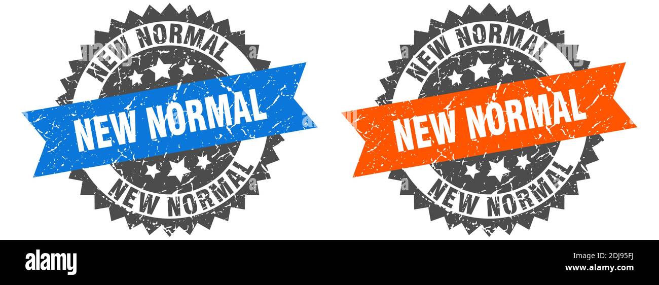 new normal grunge stamp set. new normal band sign Stock Vector Image ...