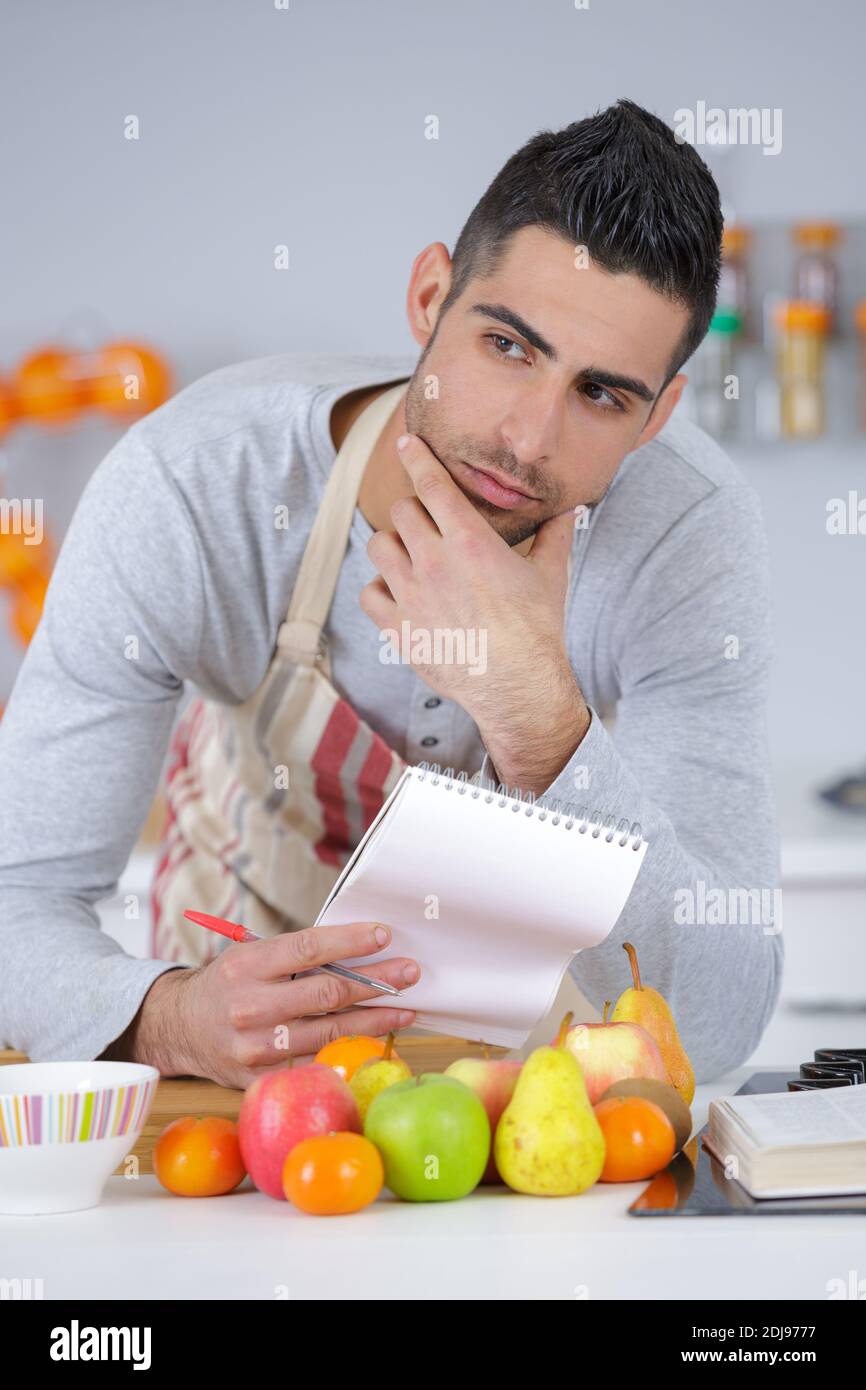 chef man cooking in the kitchen Stock Photo - Alamy