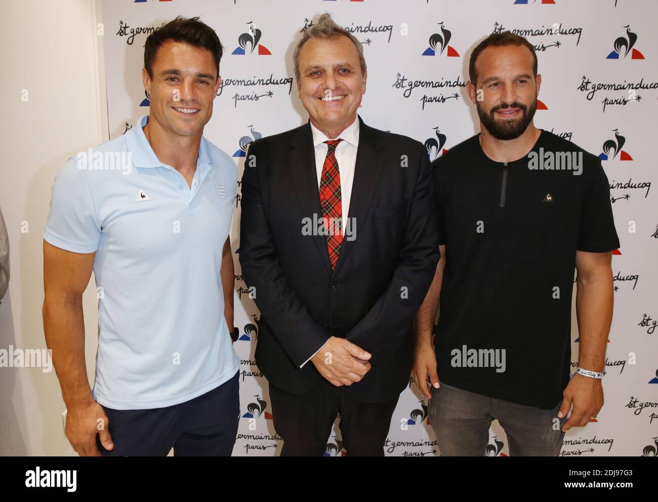 Dan Carter, Jean Charles de Castelbajac et Frederic Michalak assiste a ...