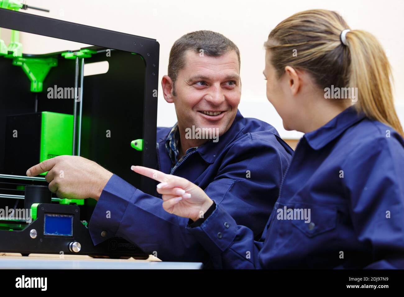 male and female engineers in a modern laboratory Stock Photo - Alamy