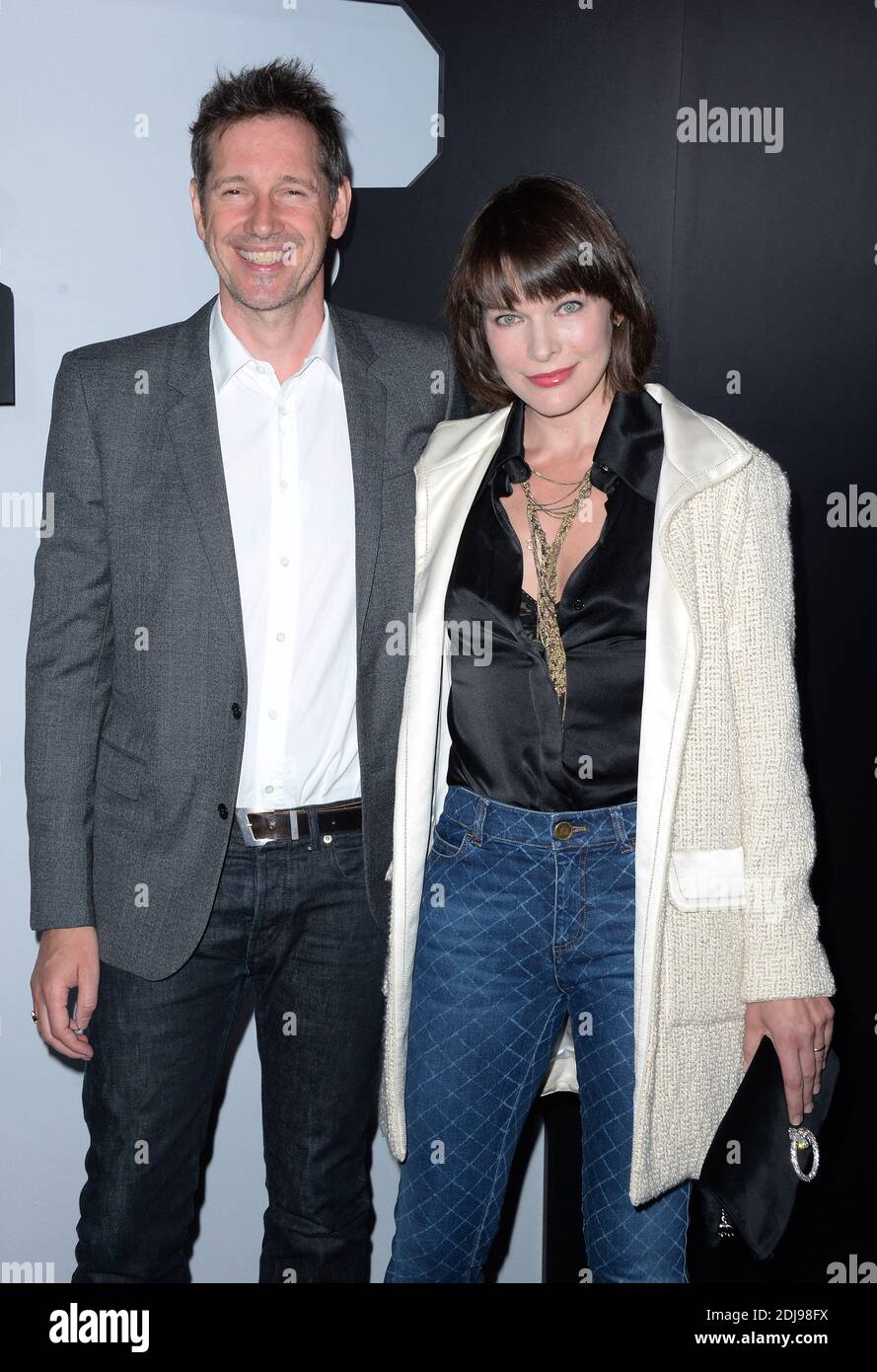 Milla Jovovich and Paul Anderson attend a dinner host by Chanel to ...