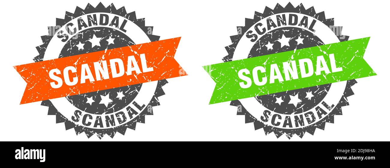 scandal grunge stamp set. scandal band sign Stock Vector Image & Art ...